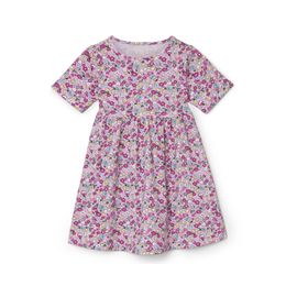 Tchibo - Kinder-Jersey-Rippkleid - M&auml;dchen - Gr. 98/104 - lila/gebl&uuml;mt