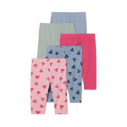 Tchibo - 5 Kinder-Leggings - Baby - Gr. 50/56 - hellblau/print
