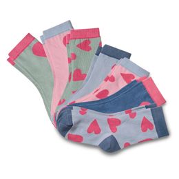 Tchibo - 7 Paar Kinder-Socken - M&auml;dchen - Gr. 27-30 - blau