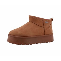Tom Tailor gef&uuml;tterte Boots - Damen - Gr. 42 - hellbraun