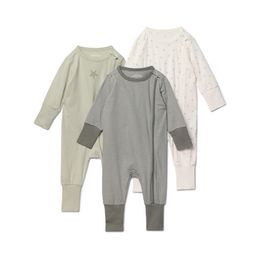Tchibo - 3 Baby-Pyjamas - Kinder - Gr. 98/104 - olivgr&uuml;n/print