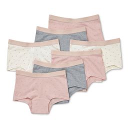 Tchibo - 7 Kinder-Pantys - M&auml;dchen - Gr. 122/128 - wei&szlig;/print
