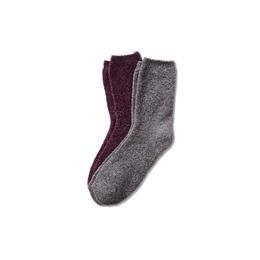 Tchibo - 2 Paar Kuschelsocken - Damen - Gr. 39-42 - dunkelgrau