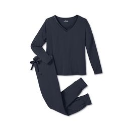 Tchibo - Pyjama - Damen - Gr. S - dunkelblau