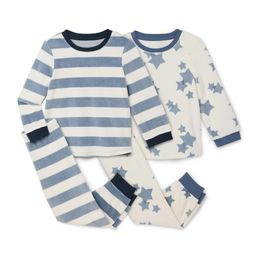 Tchibo - 2 Kinder-Nicki-Pyjamas - Gr. 110/116 - wei&szlig;