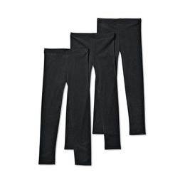 Tchibo - 3 Kinder-Leggings - M&auml;dchen - Gr. 158/164 - schwarz