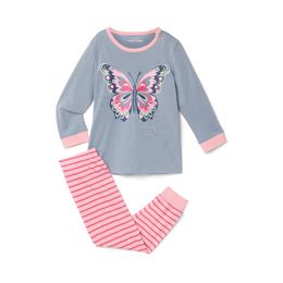 Tchibo - 2 Kinder-Pyjamas - Gr. 86/92 - hellblau/print
