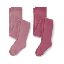 Tchibo - 2 Kinder-Frottee-Thermostrumpfhosen - Baby - Gr. 86/92 - dunkelrosa