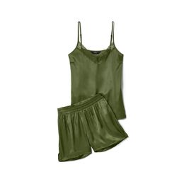 Tchibo - Satin-Shorty-Pyjama - Damen - Gr. 40 - olivgr&uuml;n