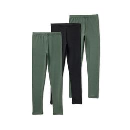 Tchibo - 3 Kinder-Leggings - M&auml;dchen - Gr. 134/140 - schwarz