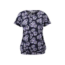 Tchibo - Kurzarmshirt mit Komfortbund - Damen - Gr. L - dunkelblau/gebl&uuml;mt