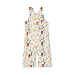 Tchibo - Baby-Musselin-Latzhose - Baby - Gr. 98/104 - wei&szlig;/print