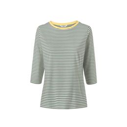 Tchibo - Shirt mit 3/4-Arm - Damen - Gr. L - wei&szlig;/gestreift