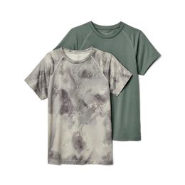 Tchibo - 2 Kinder-Sportshirts - Kinder - Gr. 158/164 - gr&uuml;n