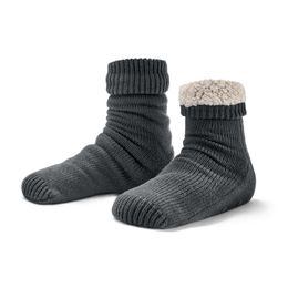 Tchibo - Hausschuh-Socken - Damen - Gr. 40-41 - anthrazit