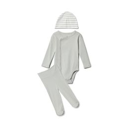 Tchibo - Baby-Set - Baby - Gr. 62/68 - wei&szlig;/gestreift