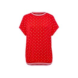 Tchibo - Kurzarmshirt im Margeriten-Dessin - Damen - Gr. XXL - wei&szlig;/gebl&uuml;mt