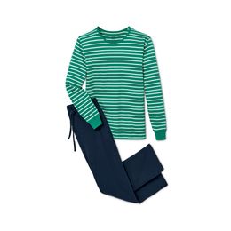 Tchibo - Jersey-Pyjama - Herren - Gr. XL - wei&szlig;/gestreift