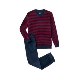 Tchibo - Nicki-Pyjama - Herren - Gr. S - dunkelblau/gestreift