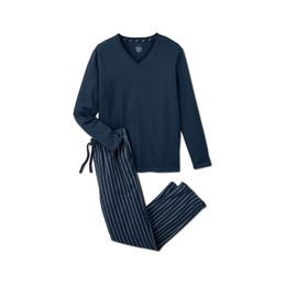 Tchibo - He.-Pyjama - Herren - Gr. XXL - dunkelblau/gestreift