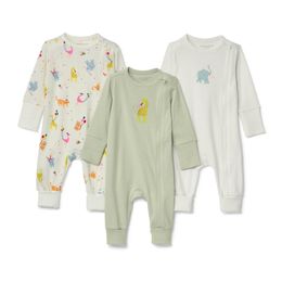 Tchibo - 3 Baby-Pyjamas - Kinder - Gr. 98/104 - mintgr&uuml;n/print