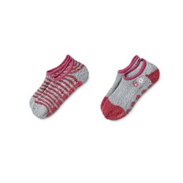 Tchibo - 2 Paar Hausschuhsocken - Damen - Gr. 35-38 - grau