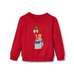 Tchibo - Kinder-Sweatshirt mit angerauter Innenseite - M&auml;dchen - Gr. 122/128 - rot
