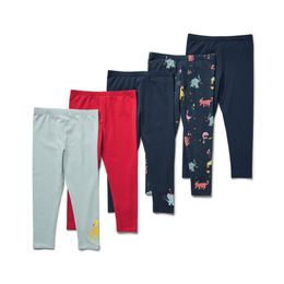 Tchibo - 5 Kinder-Leggings - Kinder - Gr. 134/140 - blau/print