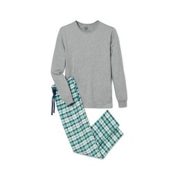 Tchibo - Jersey-Pyjama - Herren - Gr. XL - wei&szlig;/kariert