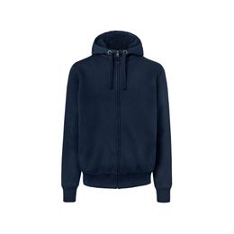 Tchibo - Kapuzen-Sweatjacke mit Teddypl&uuml;sch-Futter - Herren - Gr. M - dunkelblau
