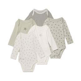 Tchibo - 5 Baby-Bodys mit Mitwachsfunktion - Kinder - Gr. 98/104 - olivgr&uuml;n/print