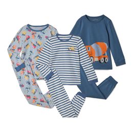 Tchibo - 3 Kinder-Pyjamas - Jungen - Gr. 98/104 - blau