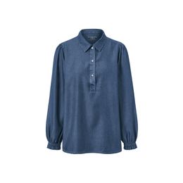 Tchibo - Jeansbluse mit Puff&auml;rmeln - Damen - Gr. 38 - dunkelblau