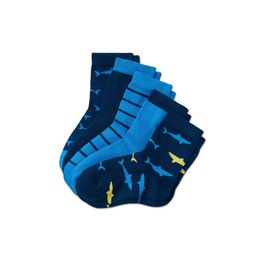 Tchibo - 5 Paar Socken - Kinder - Gr. 27-30 - dunkelblau/gestreift
