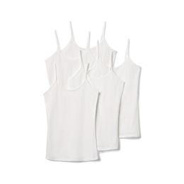 Tchibo - 5 Spaghetti-Hemdchen - Damen - Gr. M - wei&szlig;