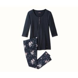 Tchibo - Pyjama - Damen - Gr. XXL - dunkelblau/print