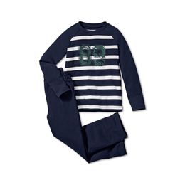 Tchibo - Pyjama - Jungen - Gr. 170/176 - dunkelblau/gestreift