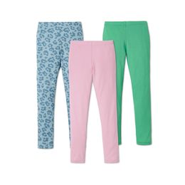 Tchibo - 3 Leggings - M&auml;dchen - Gr. 110/116 - dunkelblau/print