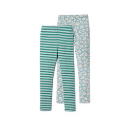 Tchibo - 2 Leggings - M&auml;dchen - Gr. 122/128 - hellblau/print