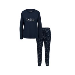 Tchibo - Pyjama - Damen - Gr. S - dunkelblau/print