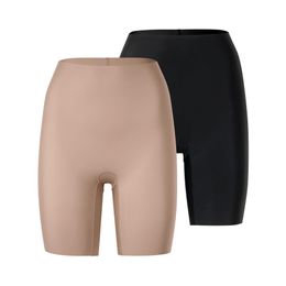 Tchibo - 2 Magic-Cut-Radler-Shorts &raquo;light shaping&laquo; - Damen - Gr. XXL - schwarz
