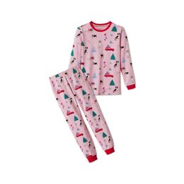 Tchibo - Interlock-Pyjama - Baby - Gr. 86/92 - rosa/print