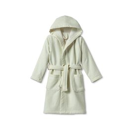 Tchibo - Mini Bademantel - Kinder - Gr. 122/128 - wei&szlig;/gestreift