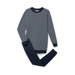 Tchibo - Leggings-Pyjama - Damen - Gr. S - dunkelblau/gestreift