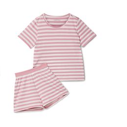 Tchibo - 2 kurze Kinder-Pyjamas - Gr. 86/92 - wei&szlig;/print