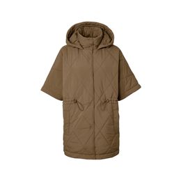 Tchibo - Kapuzen-Stepp-Poncho - Damen - Gr. L/Xl - beige