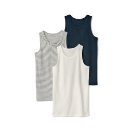 Tchibo - 3 Kinder-Unterhemden - Jungen - Gr. 122/128 - dunkelblau