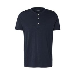 Tchibo - Kurzarm-Henley - Herren - Gr. M - dunkelblau