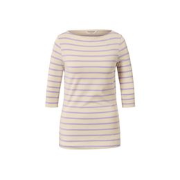 Tchibo - Shirt mit 3/4-Arm - Damen - Gr. XL - lila/gestreift