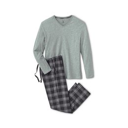 Tchibo - Pyjama - Herren - Gr. L - dunkelgrau/kariert